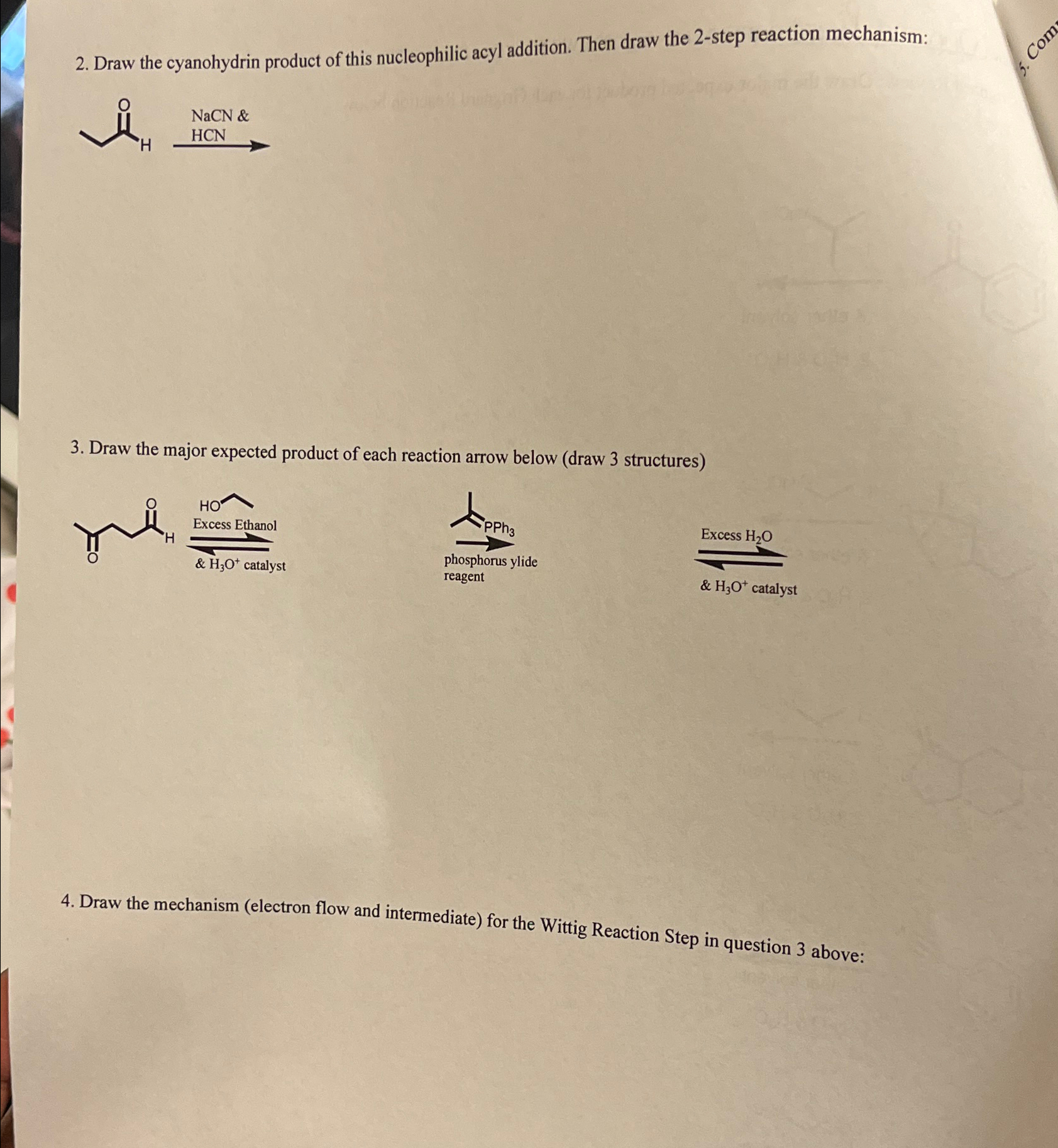Solved Draw the cyanohydrin product of this nucleophilic | Chegg.com