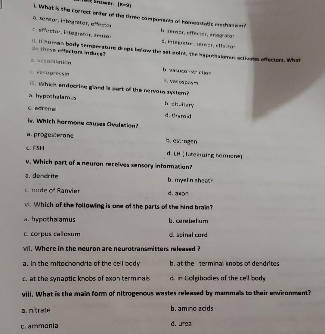 Solved i. What is the correct order of the three components | Chegg.com
