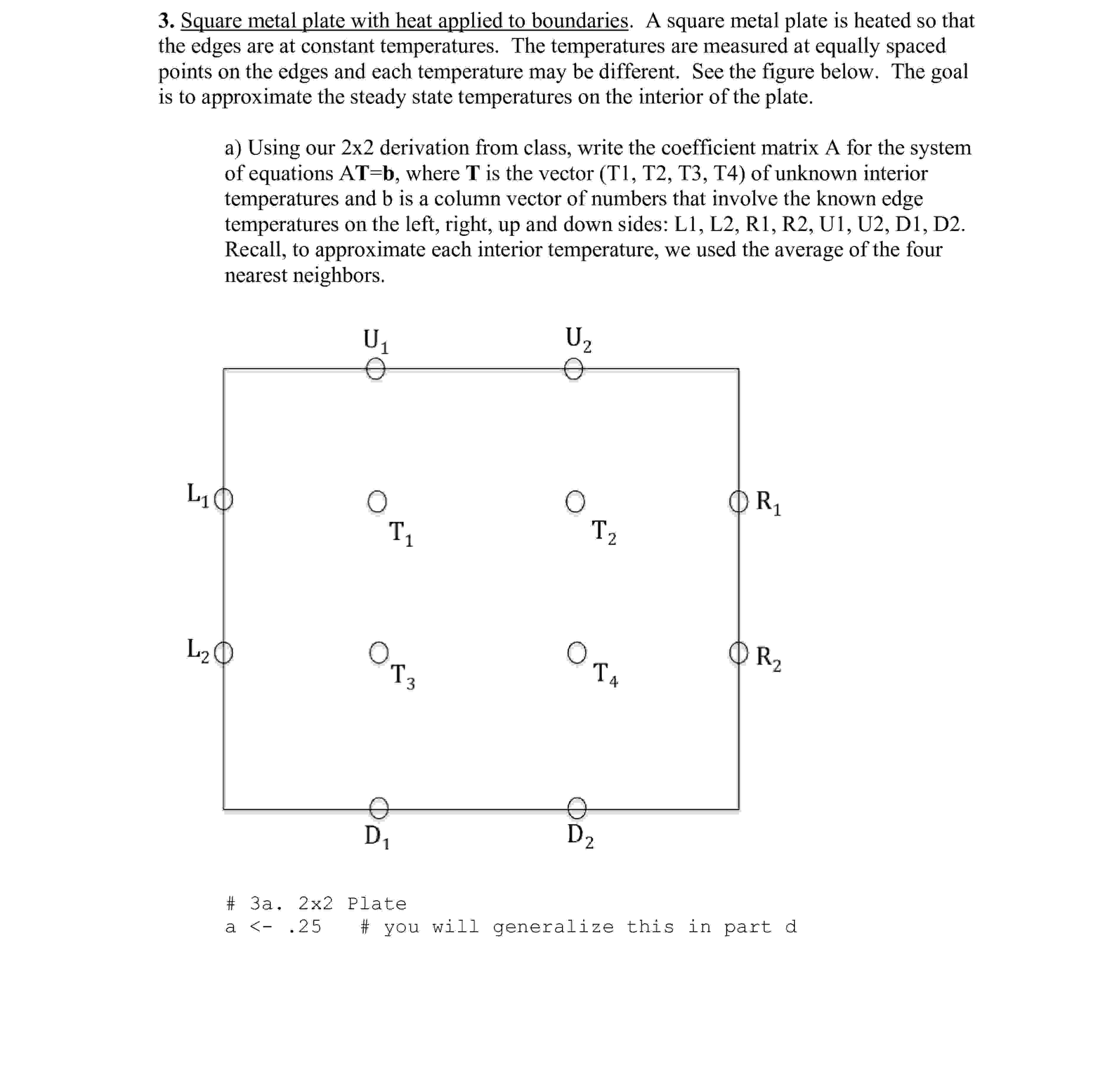 Solved rstudio # 3a. 2x2 ﻿Platea