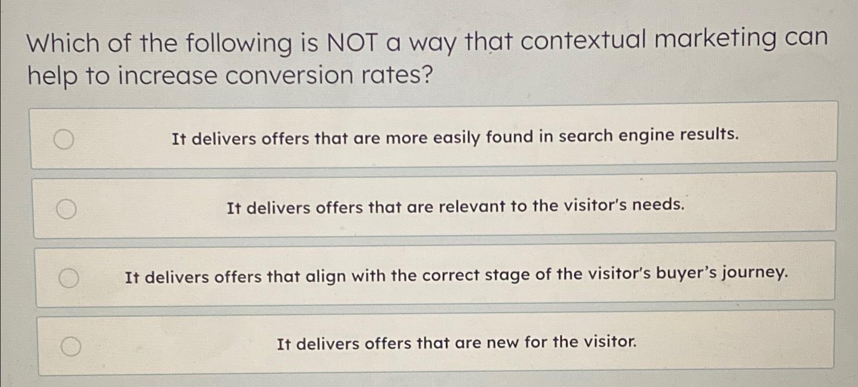 Solved Which of the following is NOT a way that contextual | Chegg.com