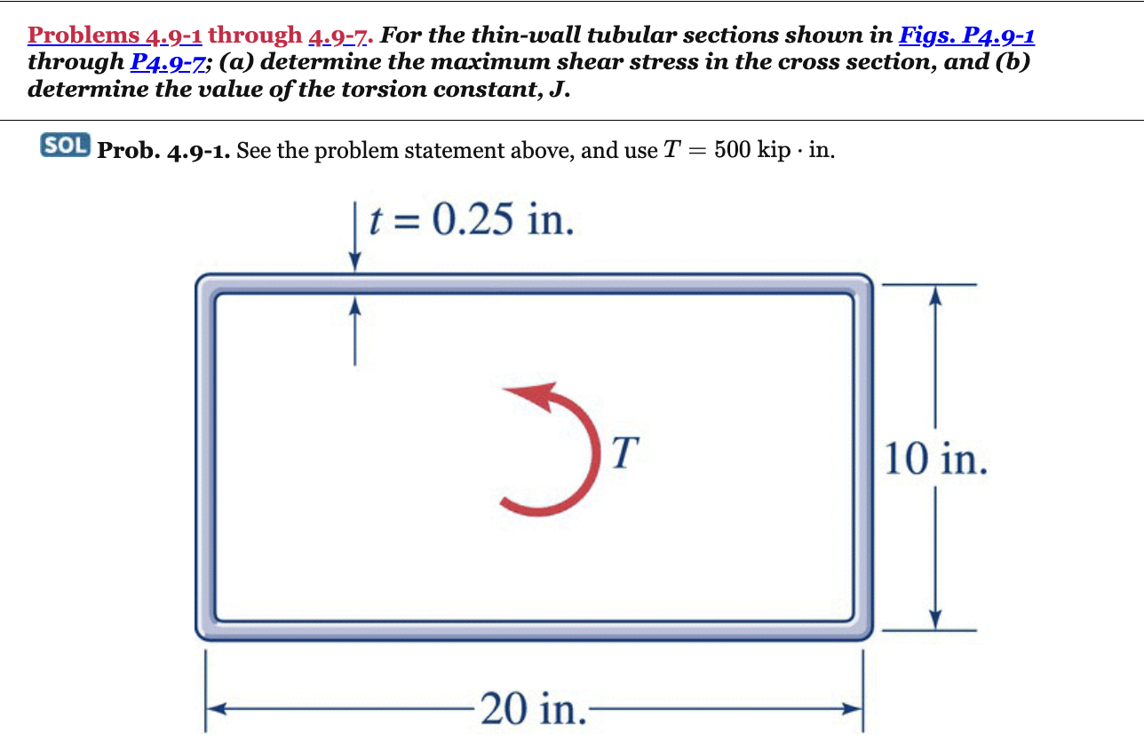 Solved For the thin-wall tubular sections shown in Figs. | Chegg.com