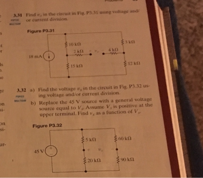 Solved 3.31 Find , in the circuit in Fig. P3.31 using | Chegg.com