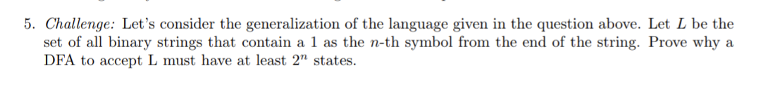 Solved Challenge: Let's consider the generalization of the | Chegg.com