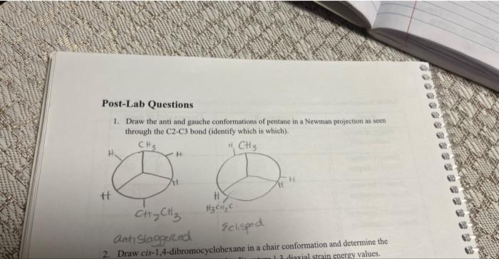 Solved 1. Draw the anti and gauche conformations of pentane | Chegg.com