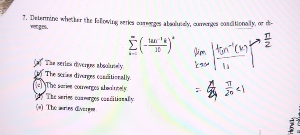 Solved Determine whether the following series converges | Chegg.com
