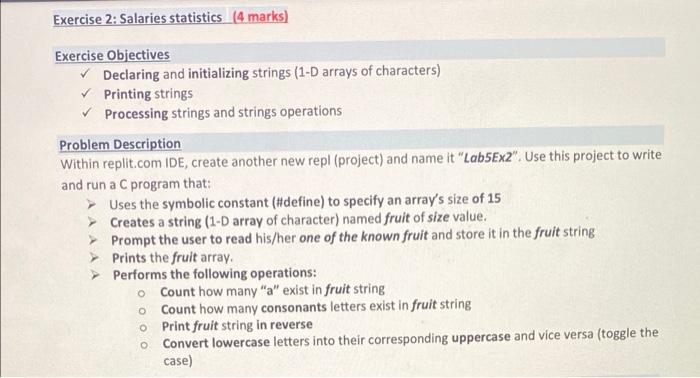 Solved Exercise 2: Salaries statistics (4 marks) Exercise | Chegg.com