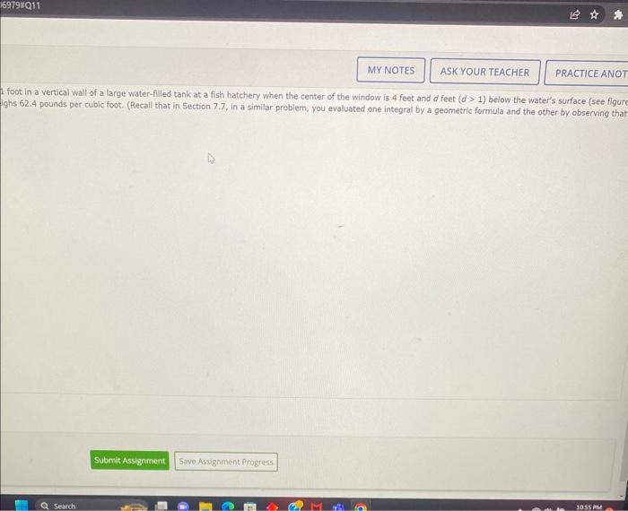 Find the fluid force (in lb) on a circular | Chegg.com