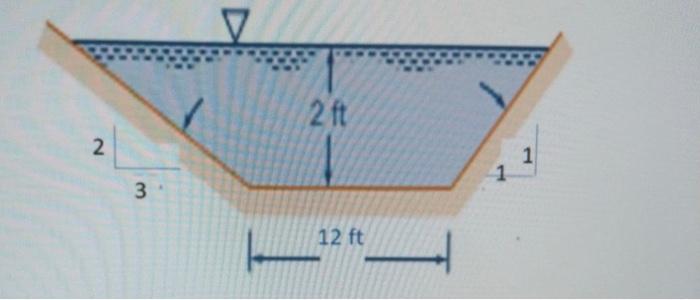 Solved QUESTION 3 Water flows in a channel of a trapezoidal | Chegg.com