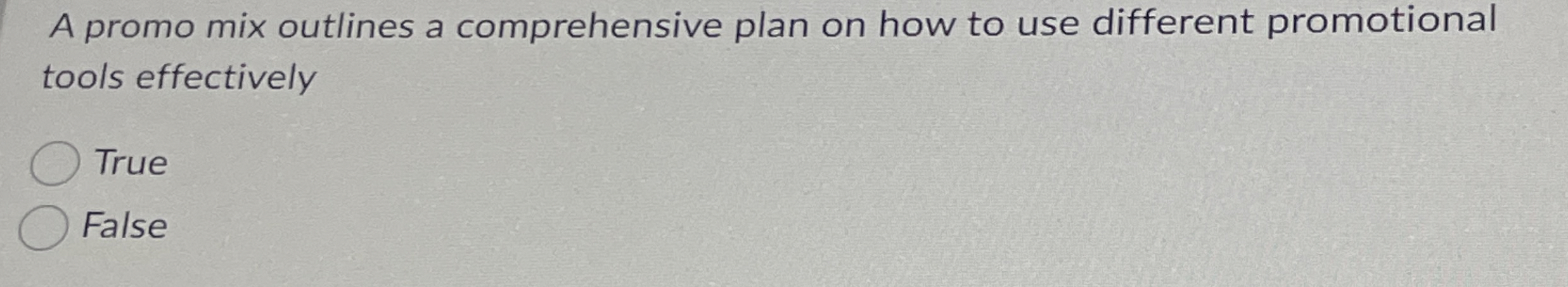 Solved A promo mix outlines a comprehensive plan on how to | Chegg.com