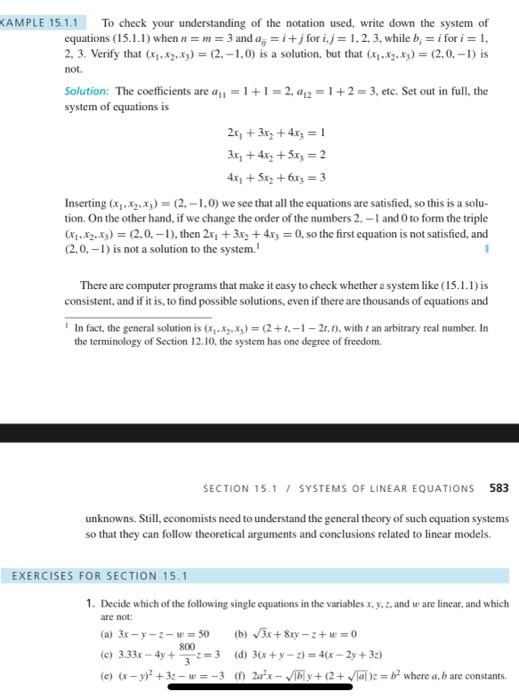 Solved 4. Write system (15.1.1) out in full when n=m=4 and | Chegg.com