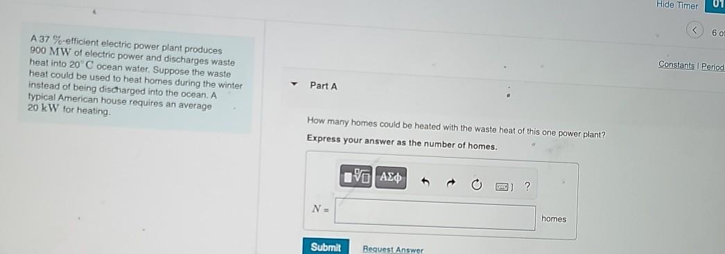 Solved Hide Timer 01 Constants | Period A 37 %-efficient | Chegg.com