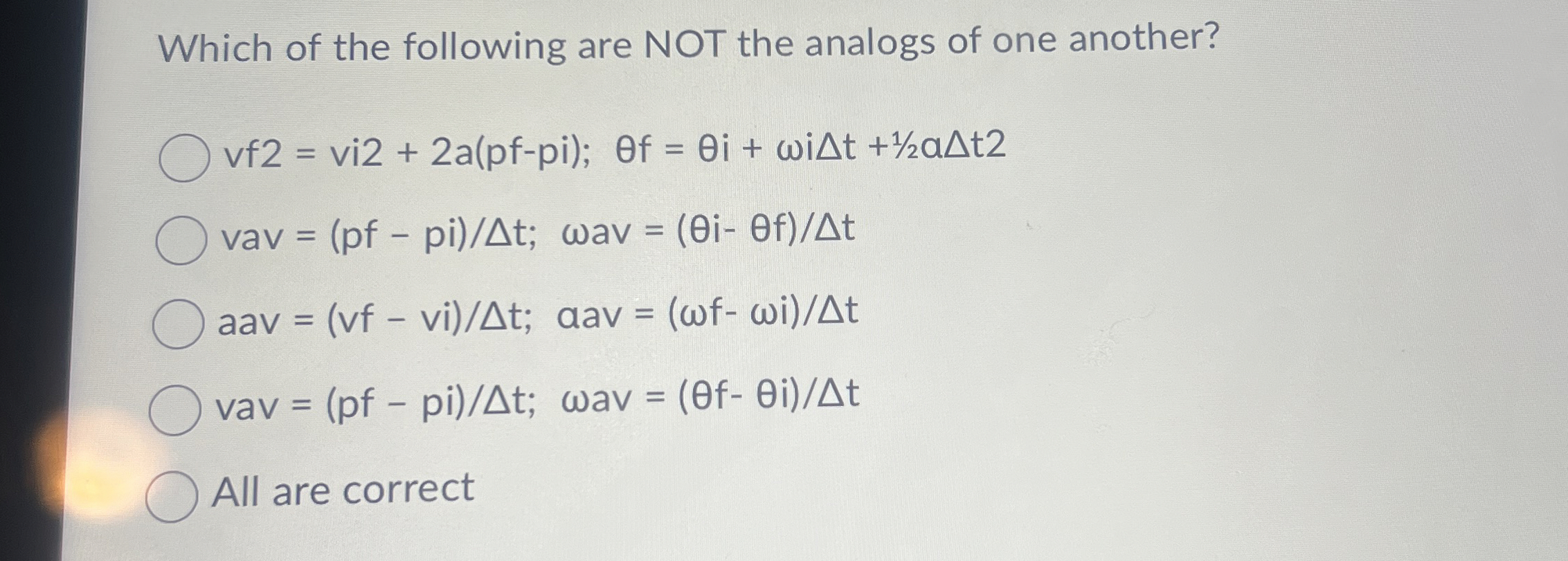 Solved Which of the following are NOT the analogs of one | Chegg.com