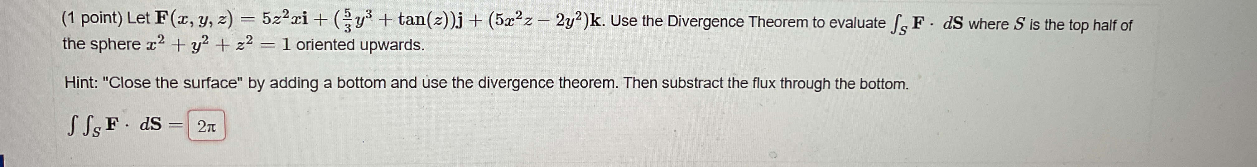 Solved (1 ﻿point) ﻿Let | Chegg.com