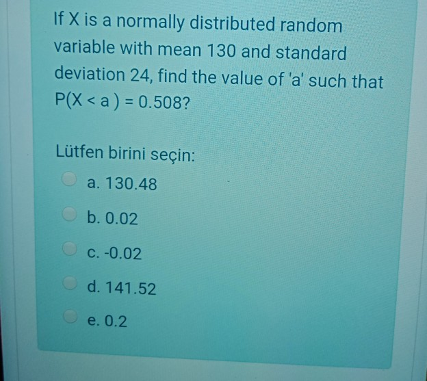 Solved If X is a normally distributed random variable with | Chegg.com