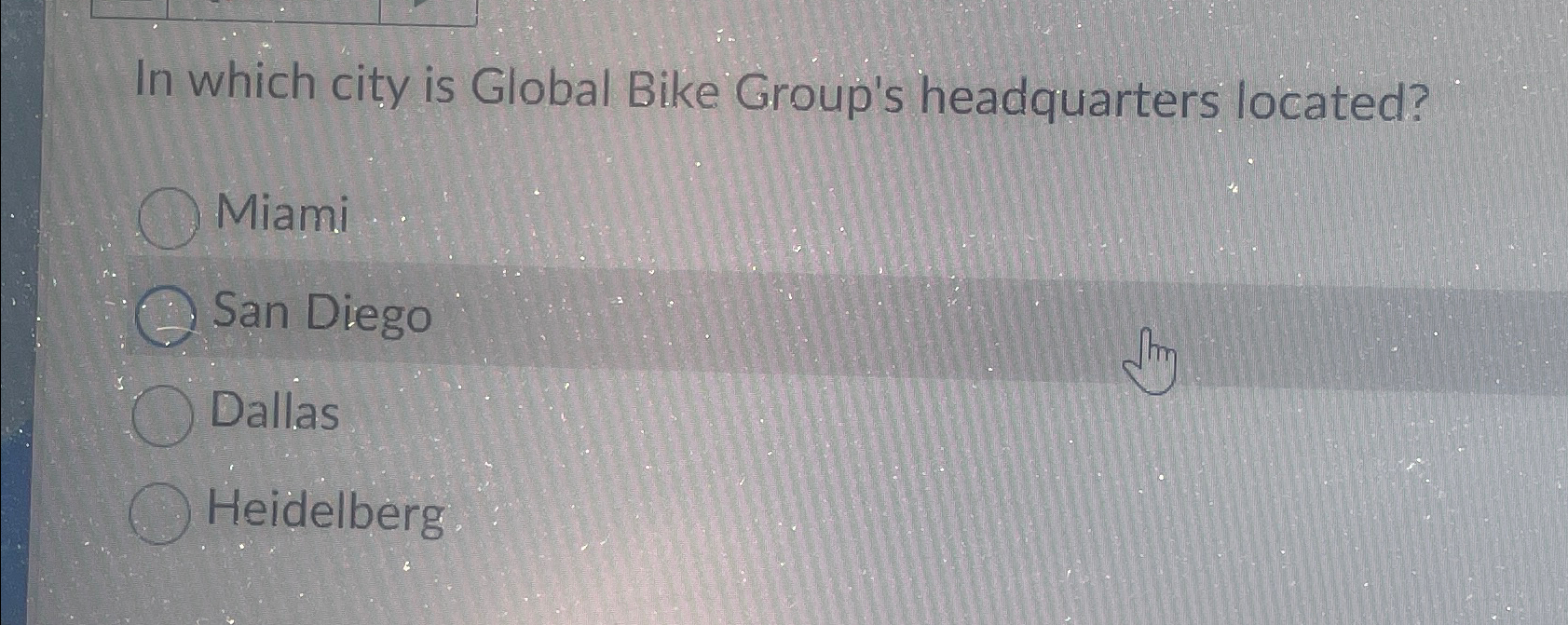 Solved In which city is Global Bike Group's headquarters | Chegg.com