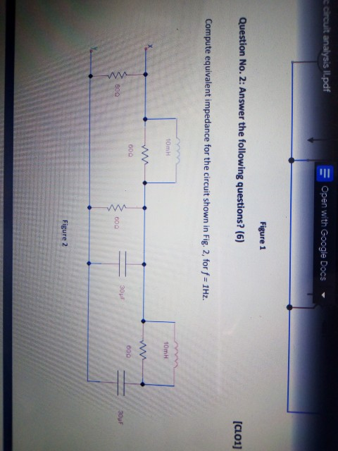 Solved circuit analysis II.pdf Open with Google Docs Figure | Chegg.com