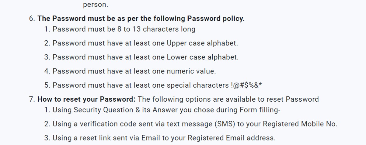 Solved person.The Password must be as per the following | Chegg.com