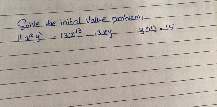 Solved Solve the inital value problem: | Chegg.com