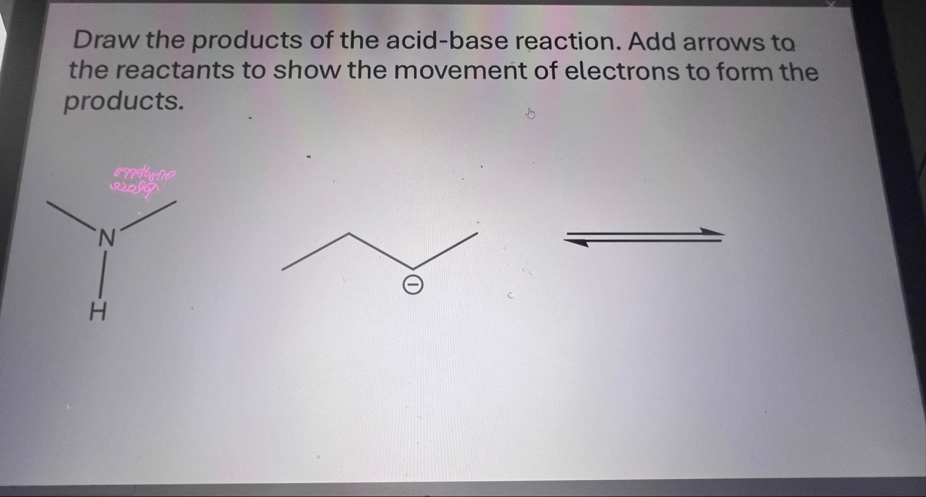 Solved Draw the Detailed products of the acid-base reaction. | Chegg.com