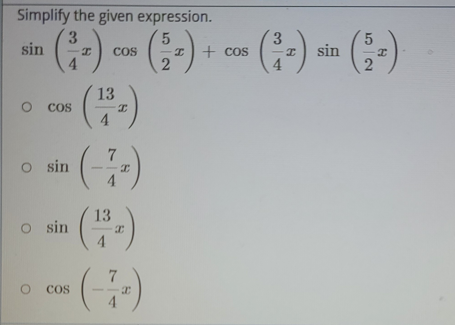 Solved Simplify the given | Chegg.com