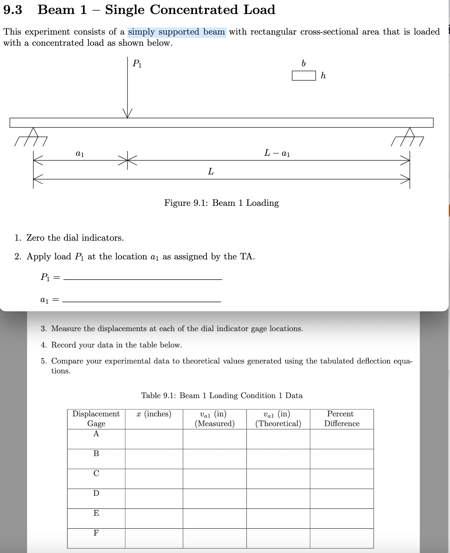 Solved Find the beam deflection using tabulated deflection | Chegg.com