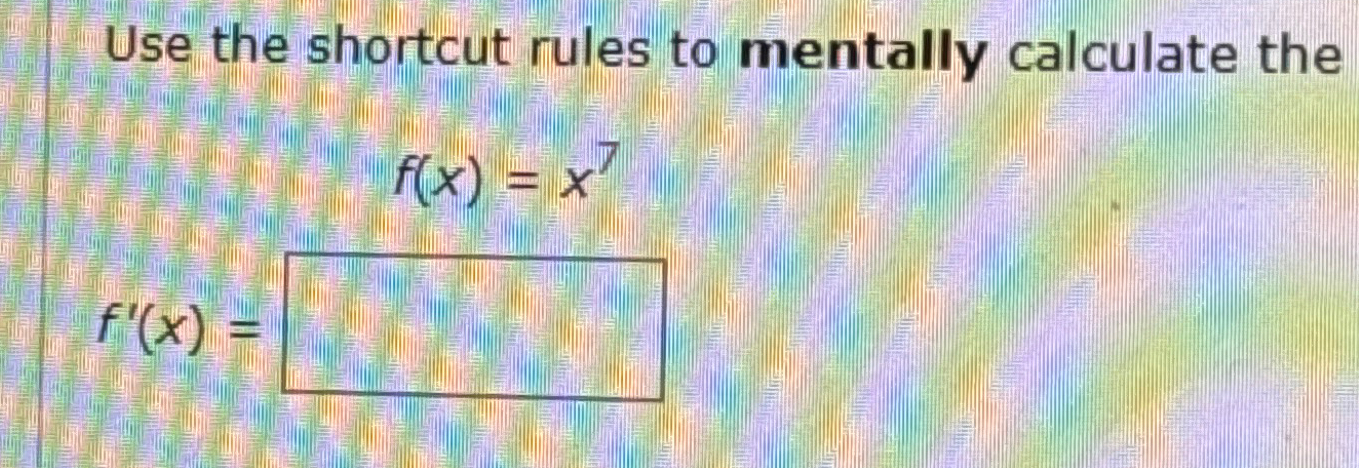 Solved Use the shortcut rules to mentally calculate | Chegg.com