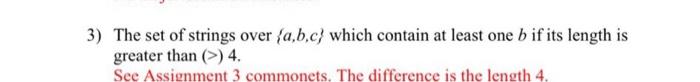 Solved The set of strings over {a,b,c} which contain at | Chegg.com