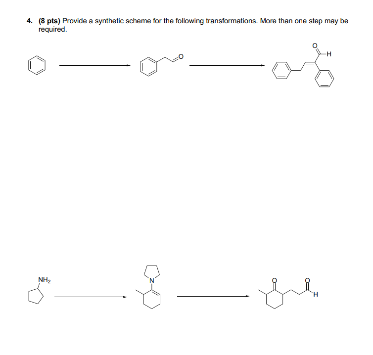 Solved Provide a synthetic scheme for the following | Chegg.com