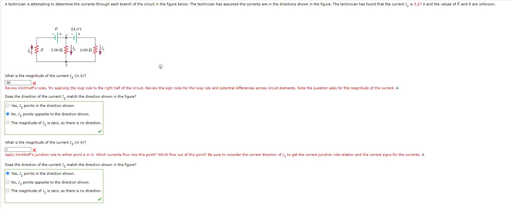 What is the magnitude of the current I2 (in A)?Does | Chegg.com