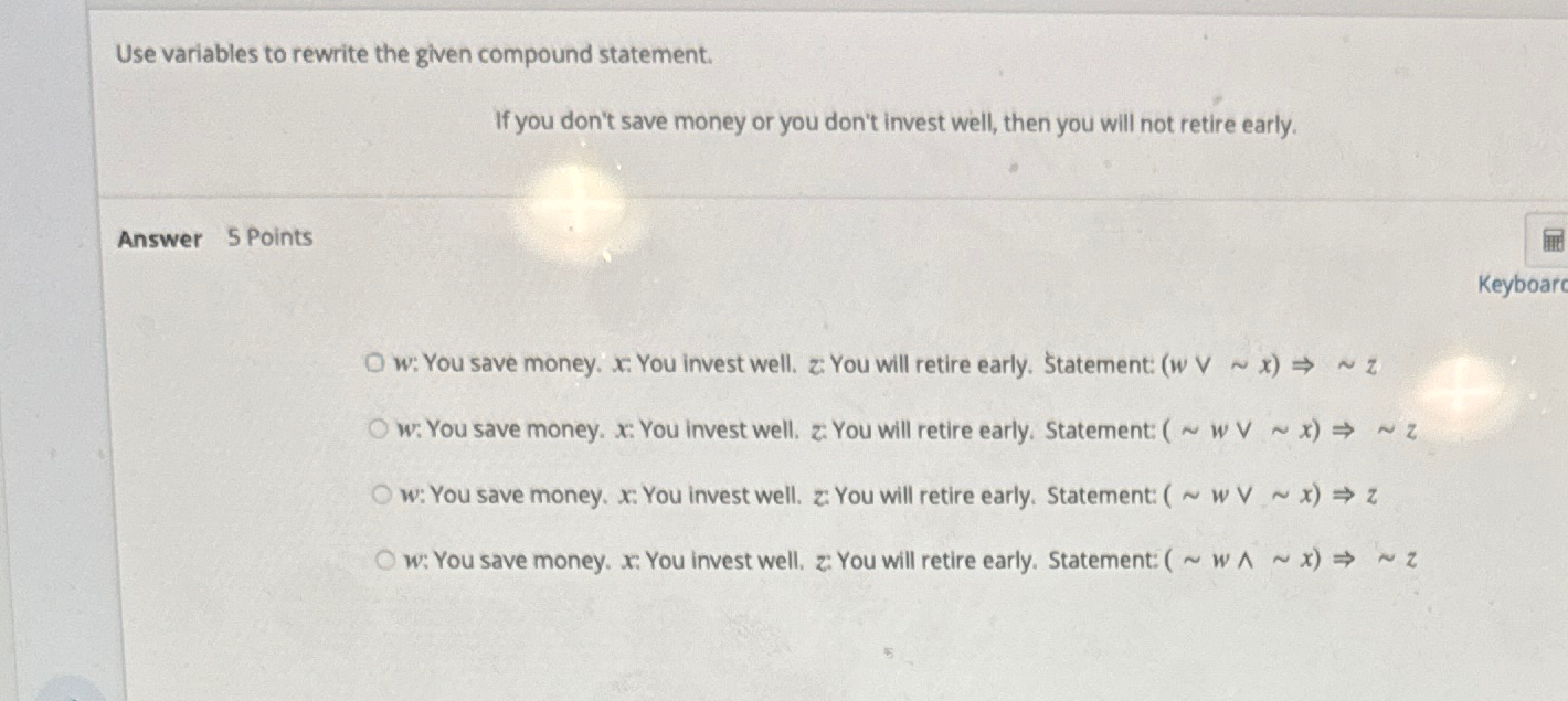 Solved Use variables to rewrite the given compound | Chegg.com