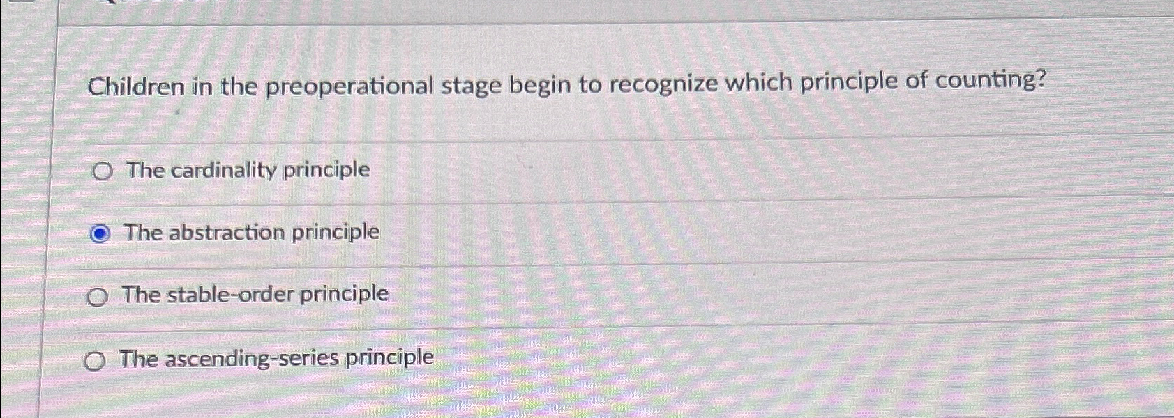 Solved Children in the preoperational stage begin to | Chegg.com