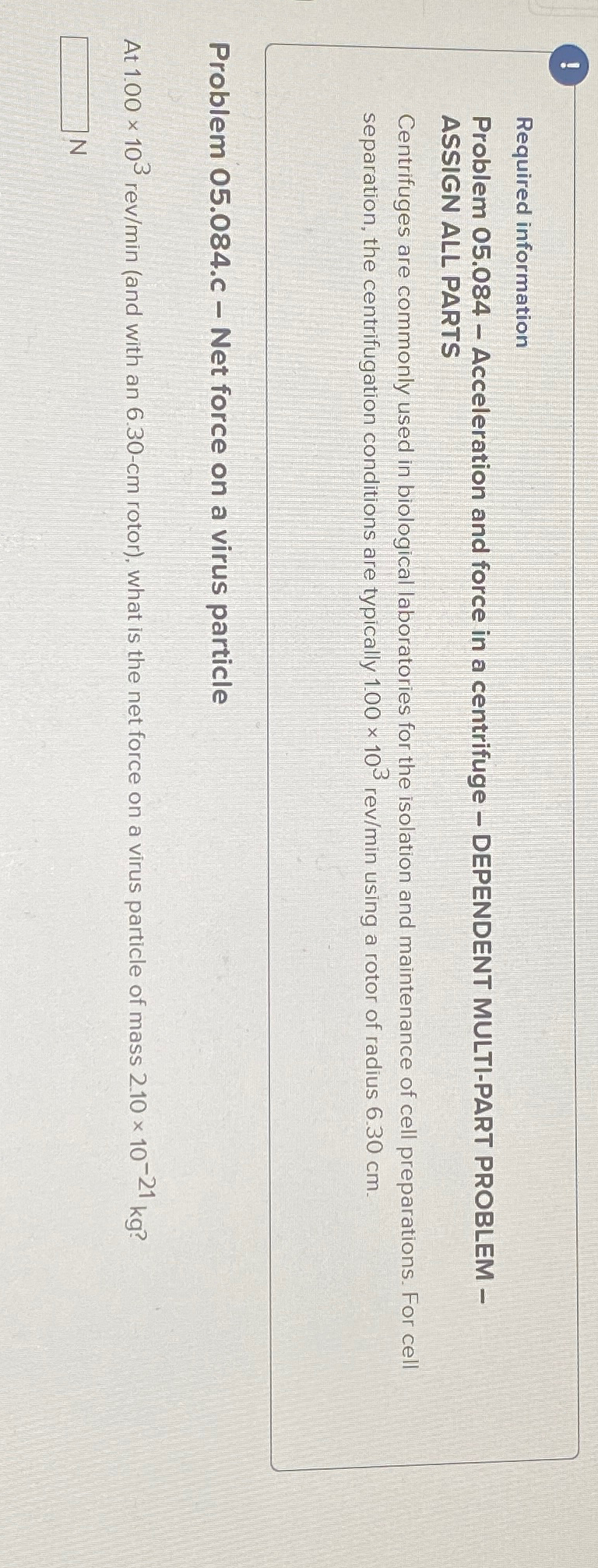 Solved !Required informationProblem 05.084 - ﻿Acceleration | Chegg.com