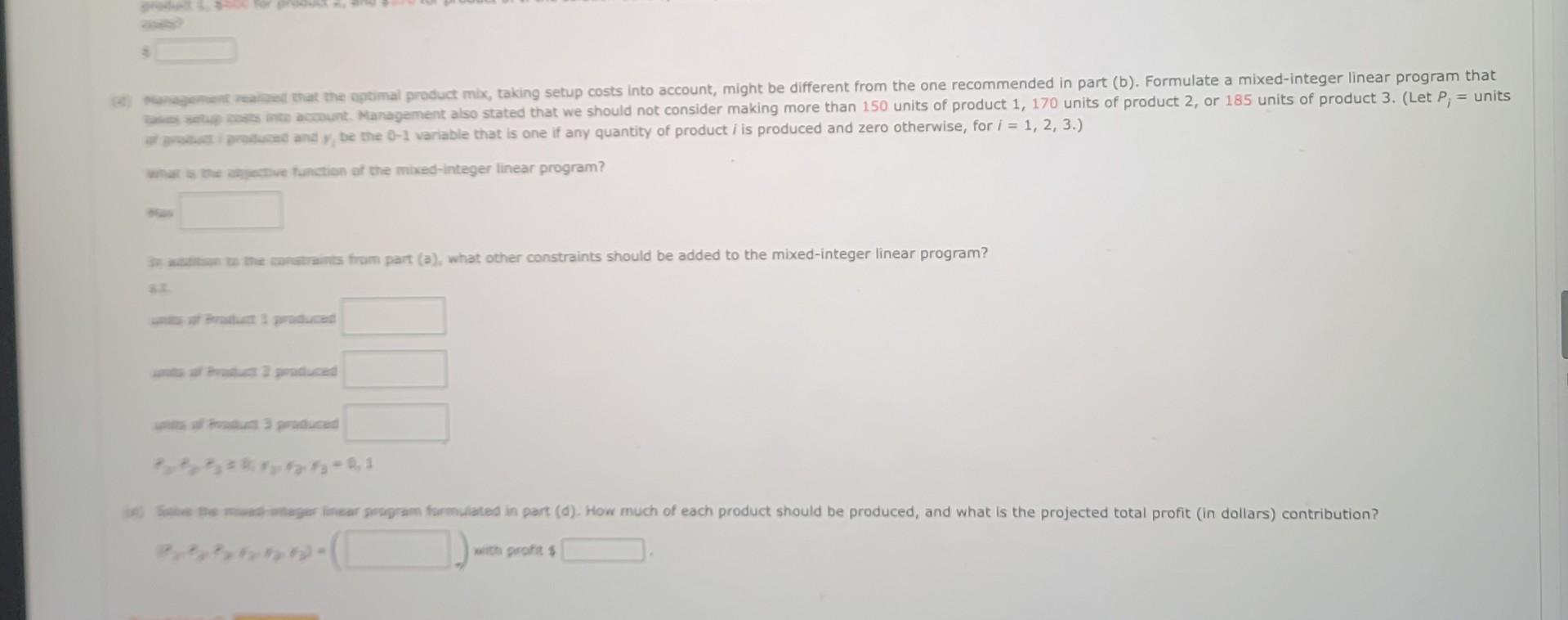 product 2 , and $29 for product 3. (a) Formulate a | Chegg.com