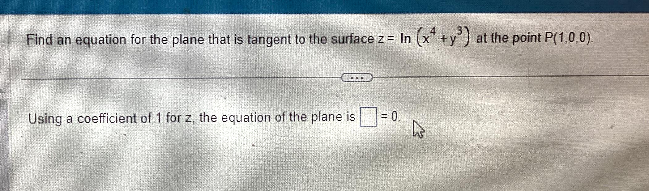 Solved Find an equation for the plane that is tangent to the | Chegg.com
