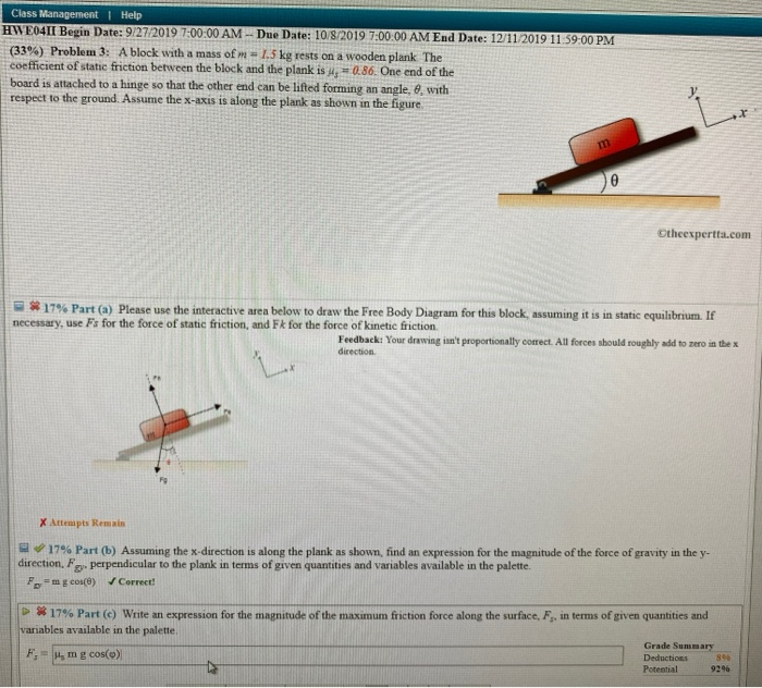 Solved Class Management Help HWE0411 Begin Date: 9/27/2019 | Chegg.com