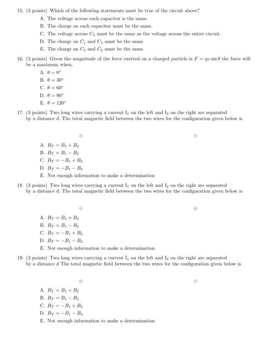 Solved 15. (3 points) Which of the following statements nust | Chegg.com
