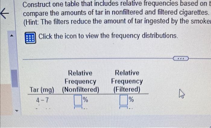Construct one table that includes relative | Chegg.com