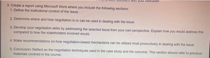 3. Create a report using Microsoft Word where you | Chegg.com