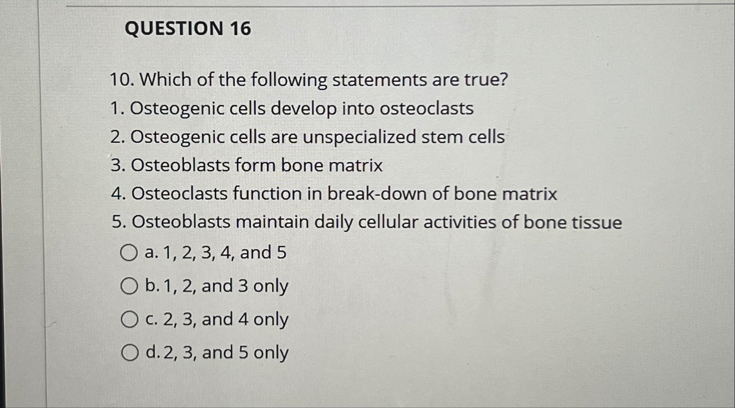 Solved QUESTION 1610. ﻿Which of the following statements are | Chegg.com