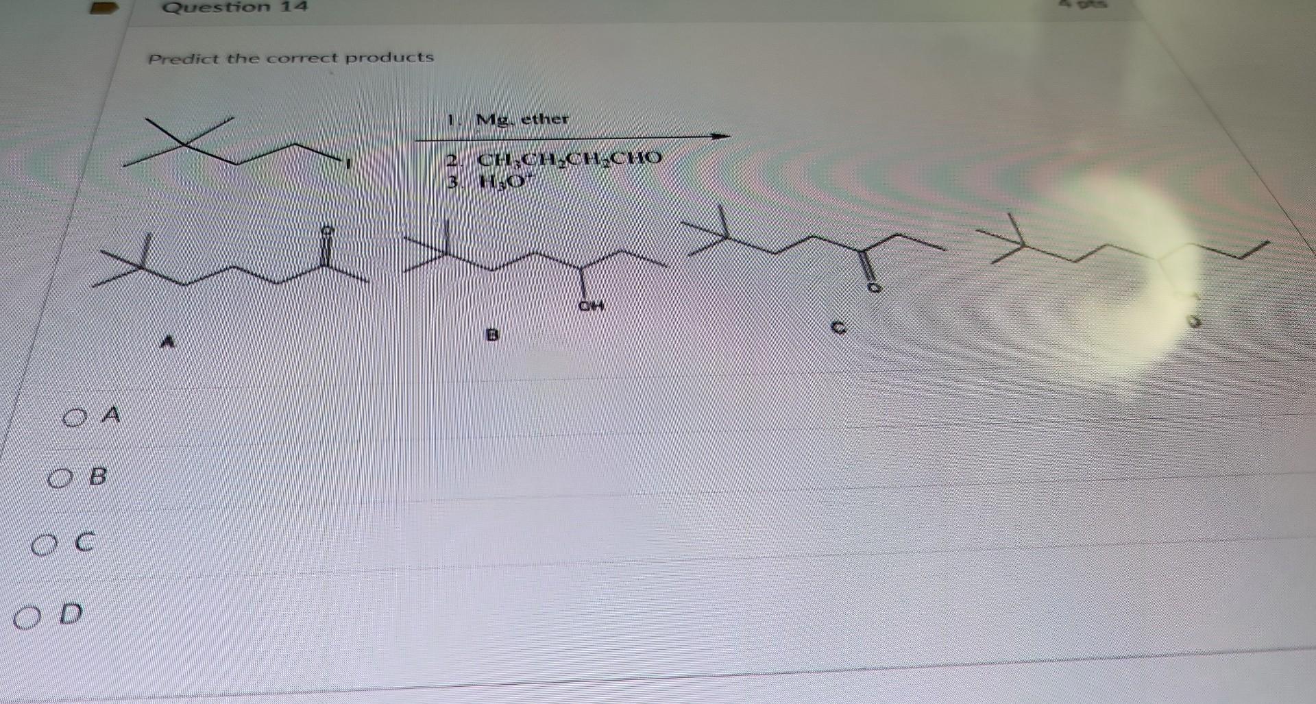 Solved Predict the correct productsPiek the reagent: 2 A) | Chegg.com