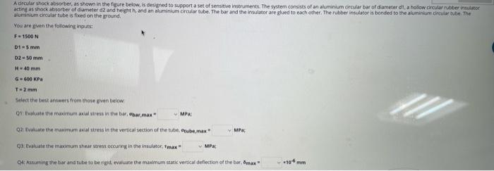 A circular shock absorber, as shown in the figure | Chegg.com