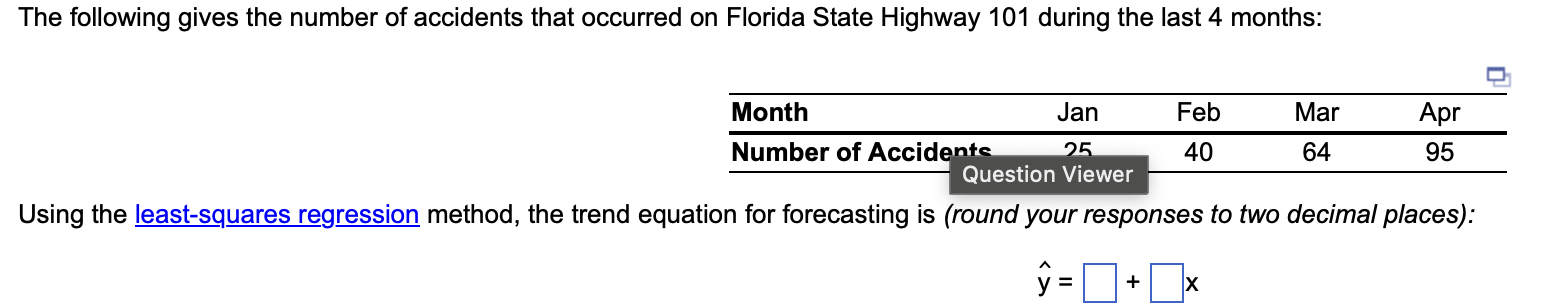 Solved The following gives the number of accidents that | Chegg.com