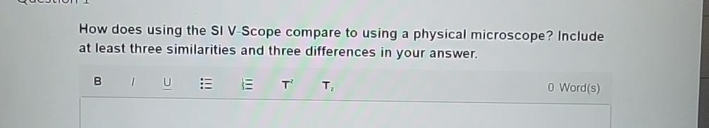 Solved How does using the SI V-Scope compare to using a | Chegg.com