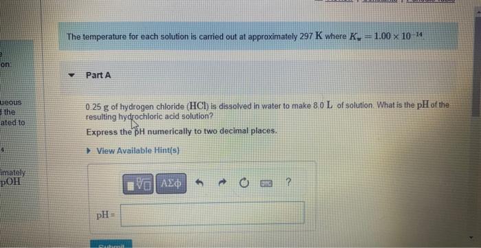 Solved pH is a logarithmic scale used to indicate the | Chegg.com