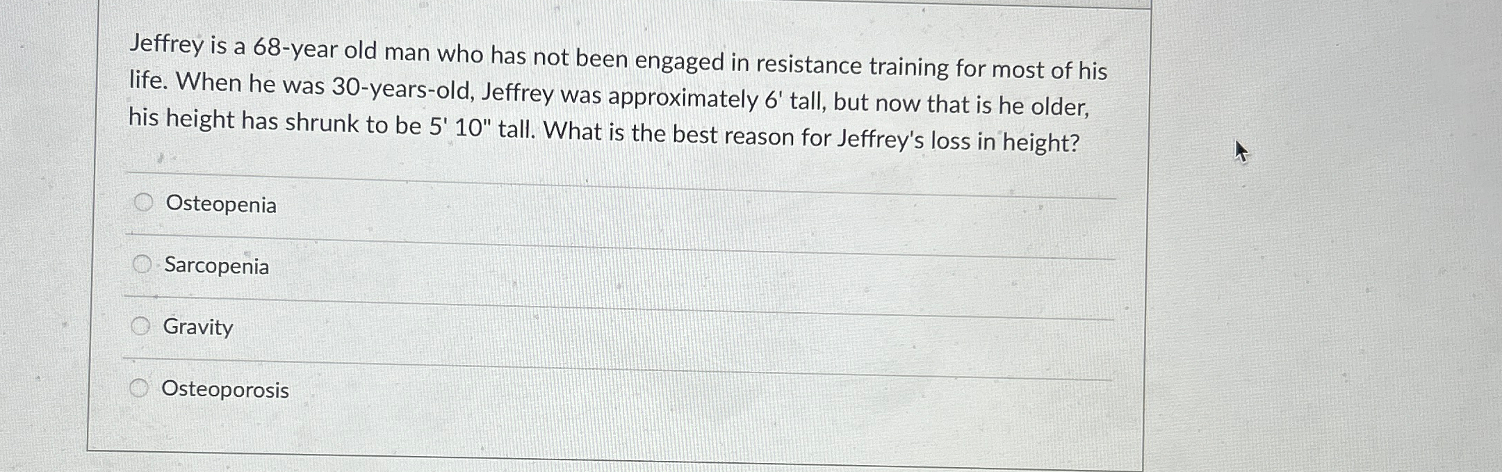 Solved Jeffrey is a 68-year old man who has not been engaged | Chegg.com
