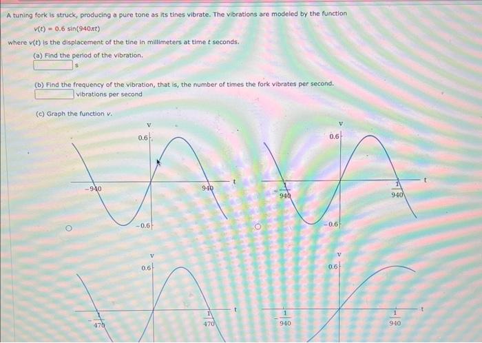 Solved tuning fork is struck, producing a pure tone as its | Chegg.com