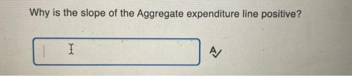 Solved Why is the slope of the Aggregate expenditure line | Chegg.com