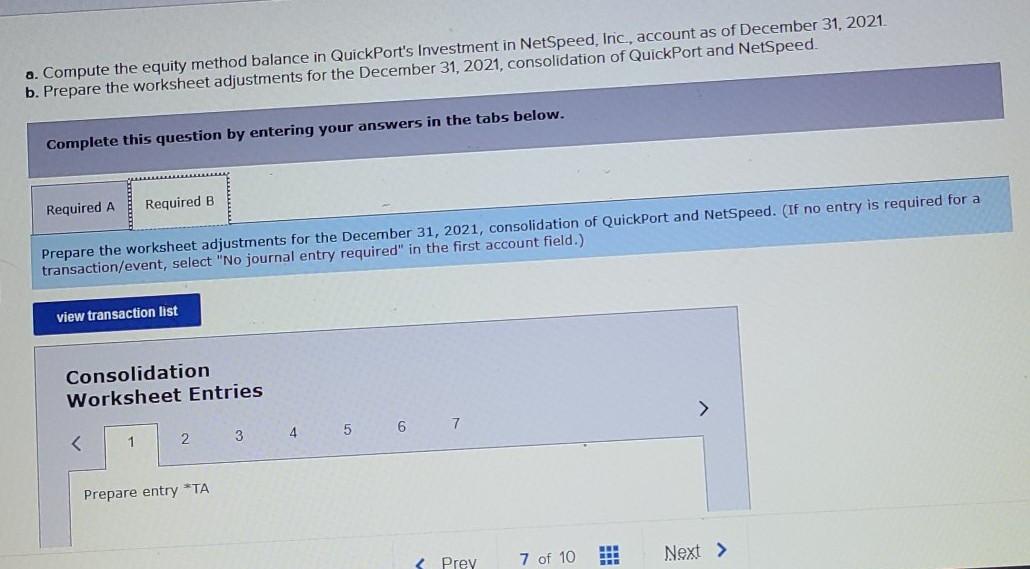 Solved On January 1, 2020, QuickPort Company acquired 90 | Chegg.com