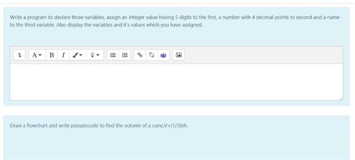 Solved Write A Program To Declare Three Variables Assign An