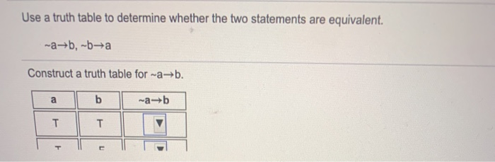 Solved Use a truth table to determine whether the two | Chegg.com